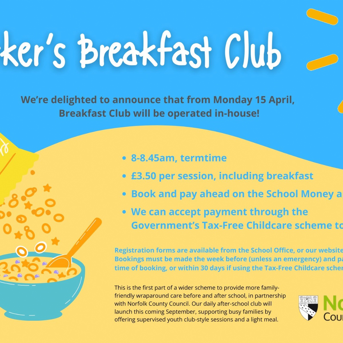 Parkers C of E Primary Academy - BREAKFAST CLUB RE-LAUNCHES IN-HOUSE